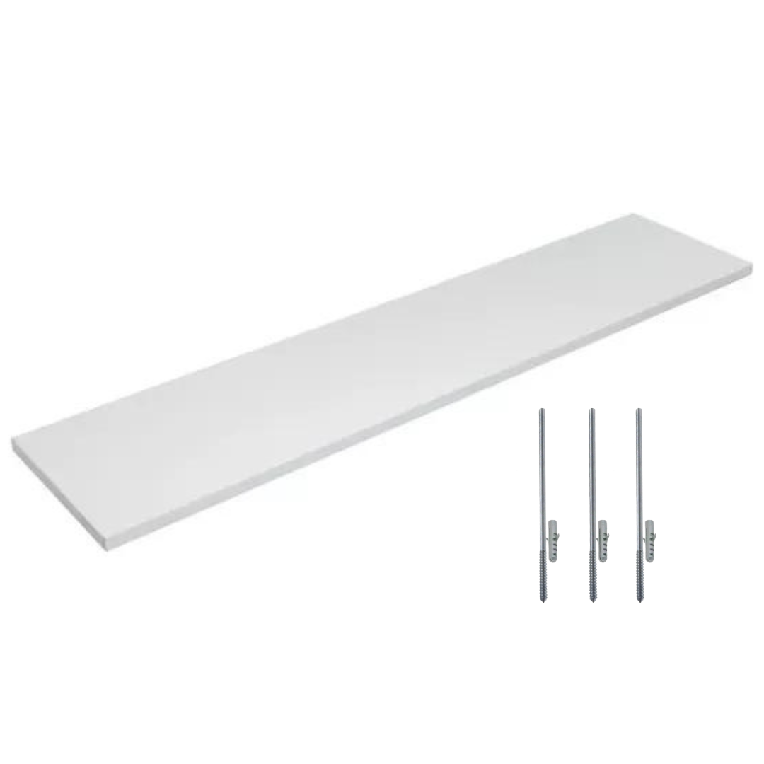 Prateleira Aérea 90x30 Cor Branco Suporte Invisível | MadeiraMadeira