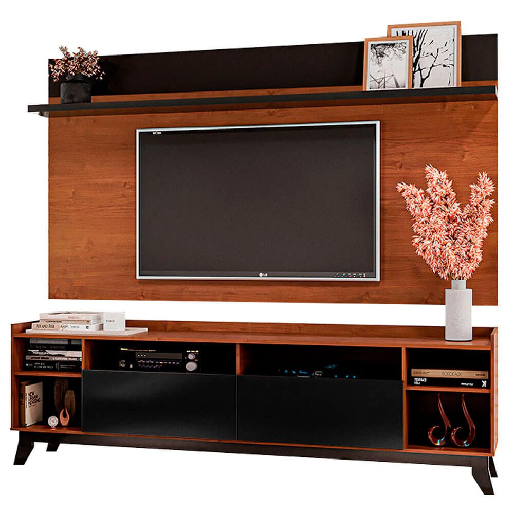 Conjunto Rack e Painel 200cm para Sala de TV até 60" Torino + Murano ...