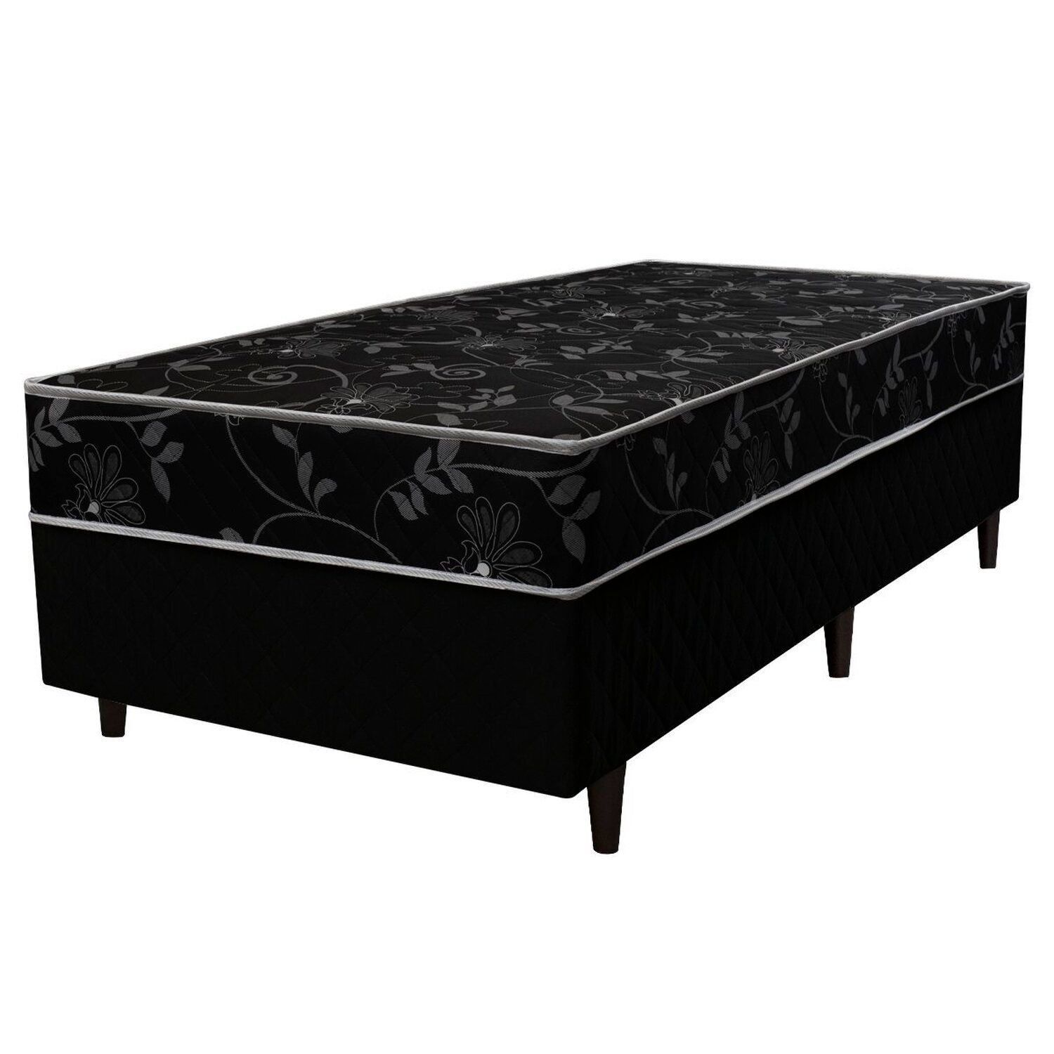Cama Box Conjugado Solteiro Molas Superlastic 88cm X 188cm X 56cm ...