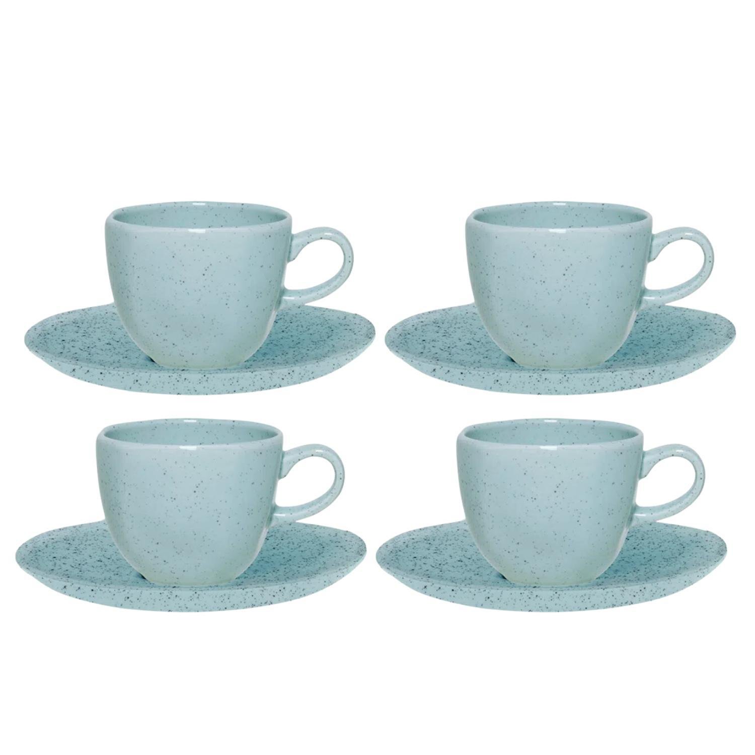Conjunto de Xícaras de Café Oxford Ryo Blue Bay - 4 Peças | MadeiraMadeira