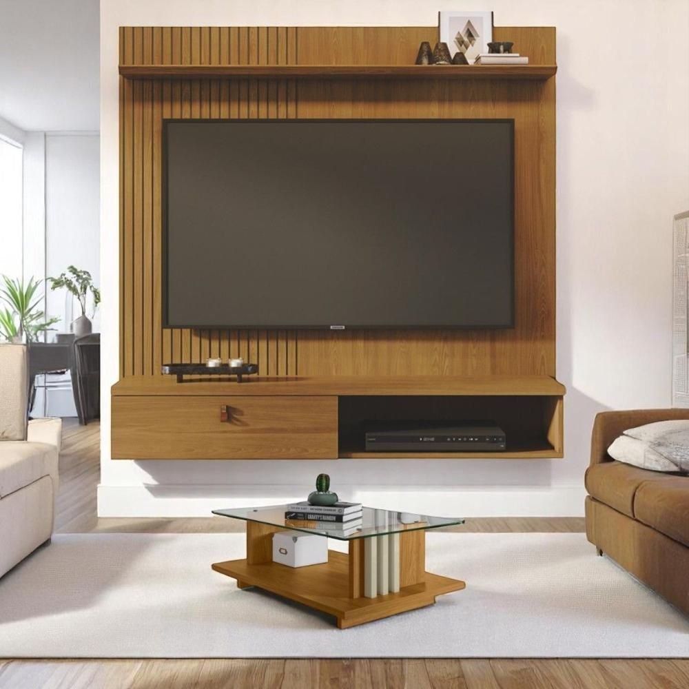 Conjunto Íris C/ Mesa de Centro Frizz Cumaru/opala | MadeiraMadeira