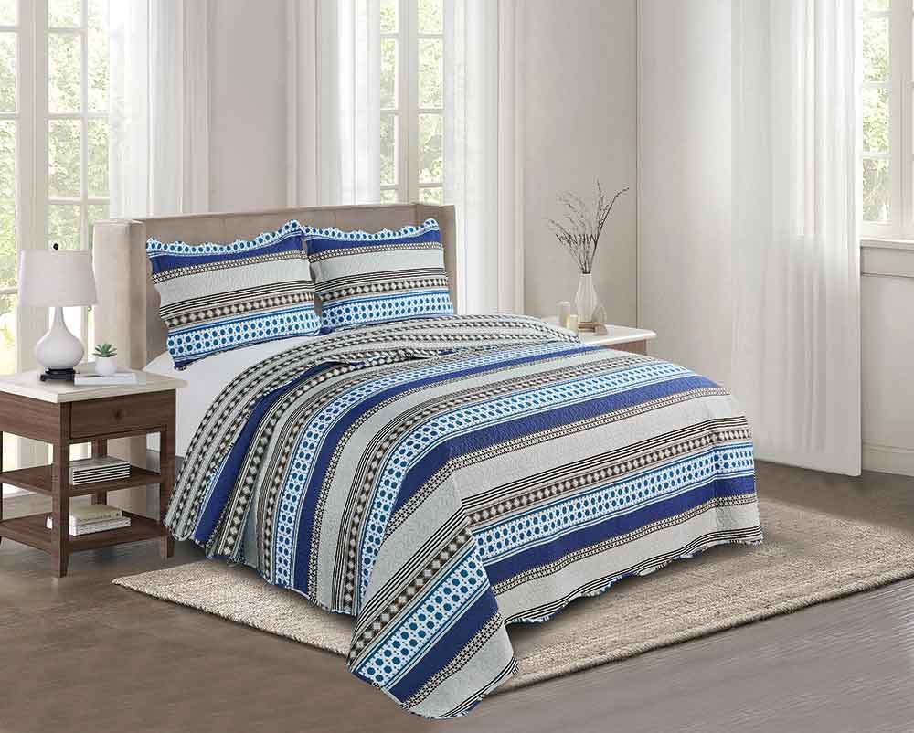 Colcha Patchwork - Queen Size - Dupla Face - C/ Porta Travesseiros ...