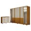 Guarda Roupa Casal Urban 6 Portas com Espelho com Cômoda San Marino 8 ...