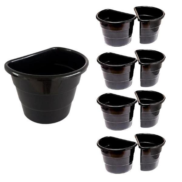 Kit 10 Vaso Arandela Meia Lua Grande Pendurar Parede Varanda ...