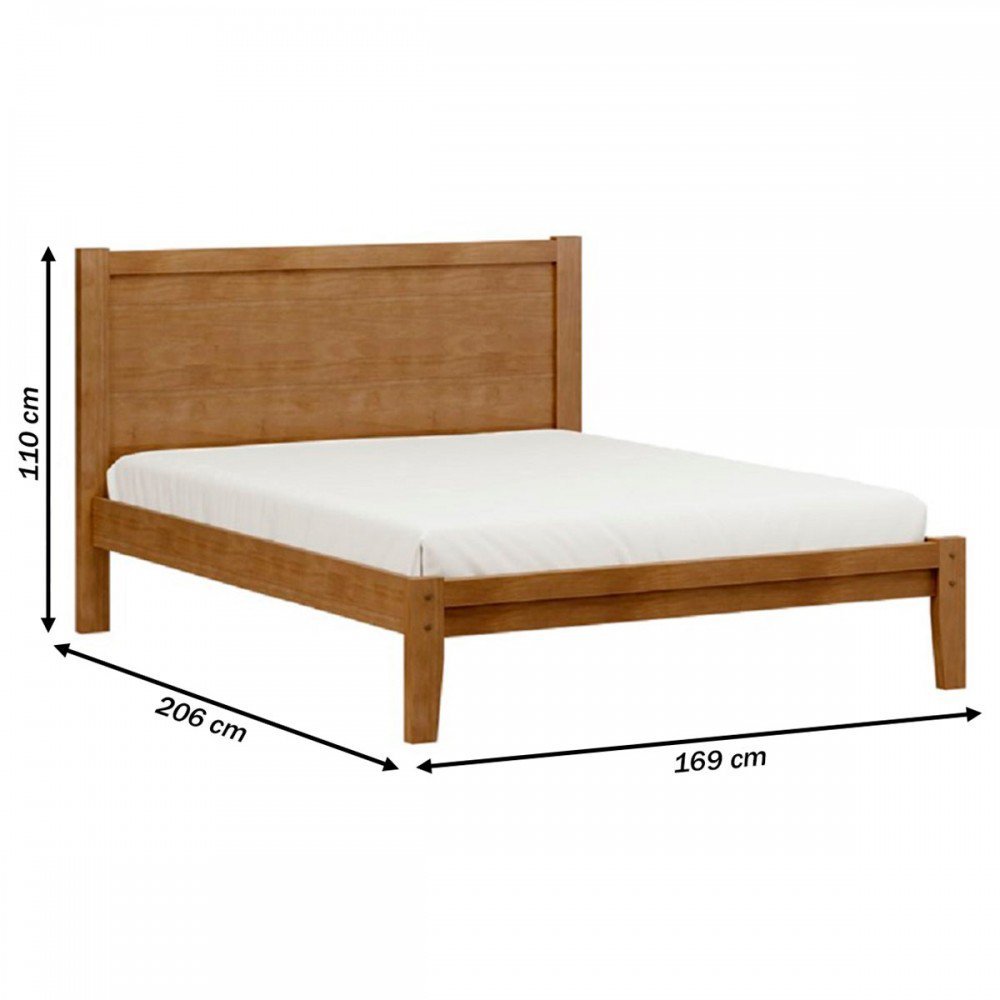 Cama de Casal Prata Madeira Maciça Freijó - Finestra Móveis ...