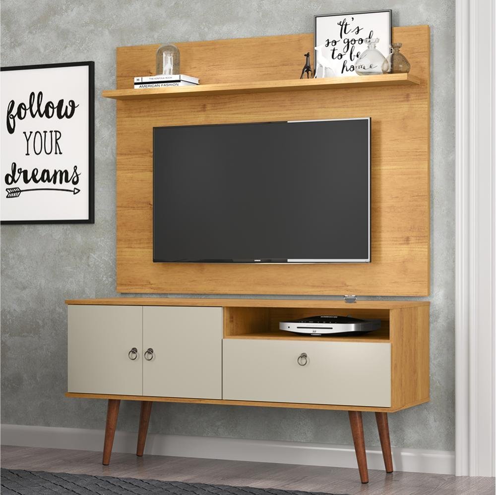 Rack com Painel para TV de até 46 Polegadas Retrô Topázio Patrimar ...