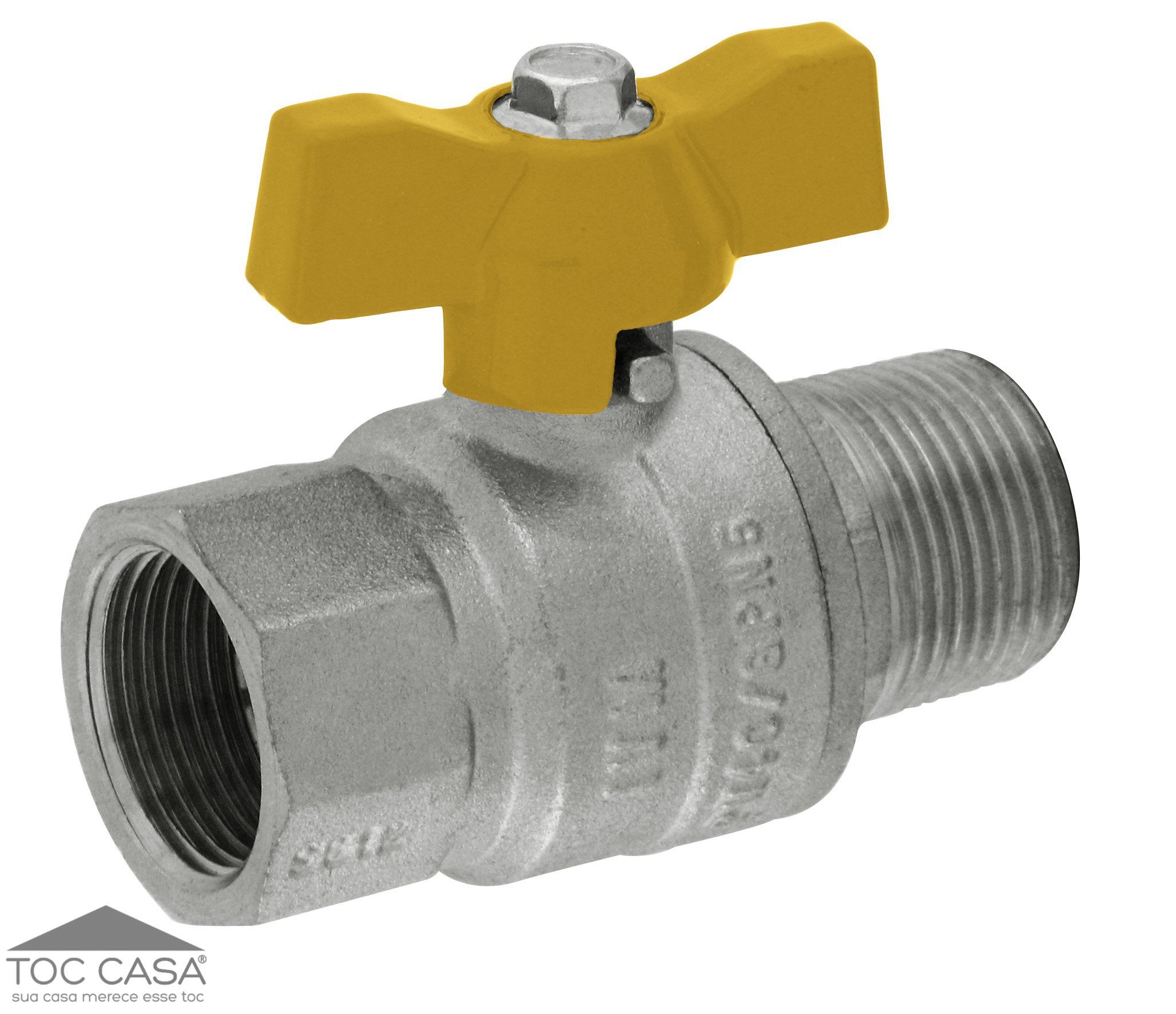 VÁLVULA ESFERA MxF PASSAGEM PLENA GÁS BORBOLETA 3/4” | MadeiraMadeira