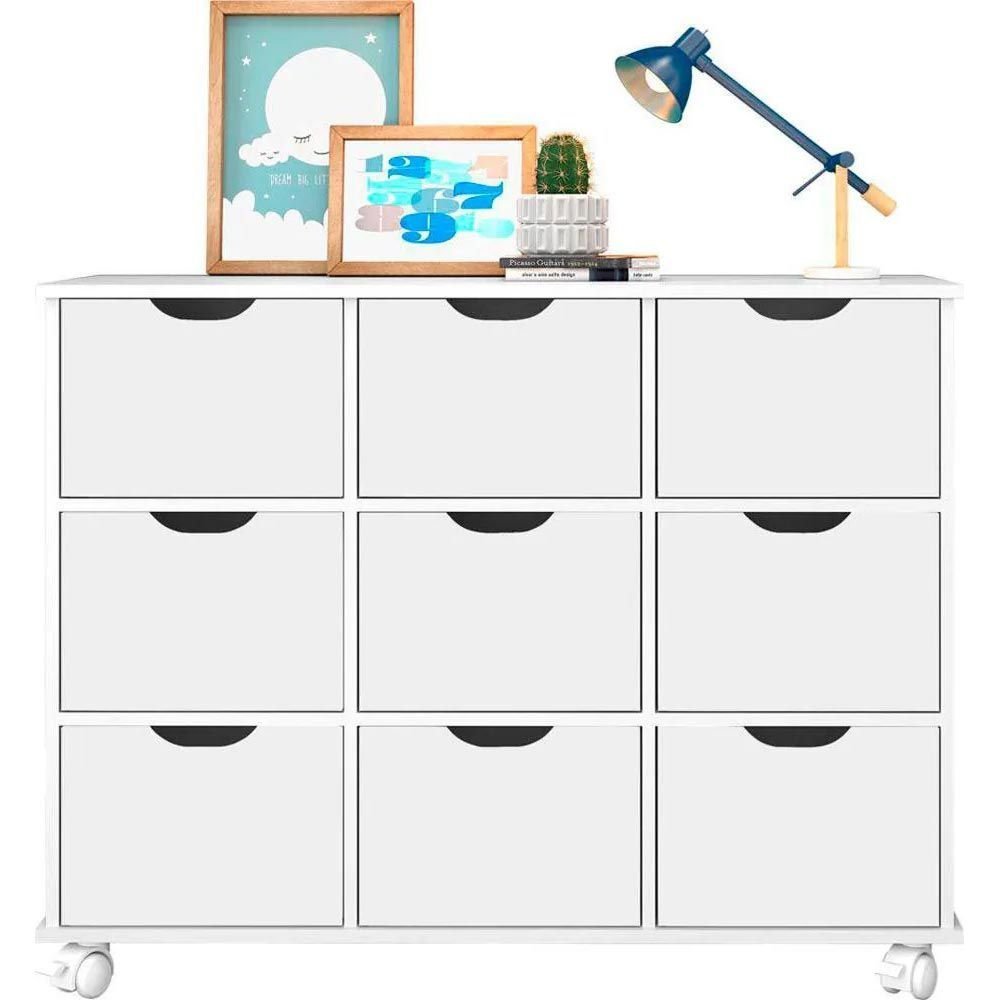 Nicho Organizador Com 9 Gavetas Branco QMovi 1478/5 - 1479/5 ...
