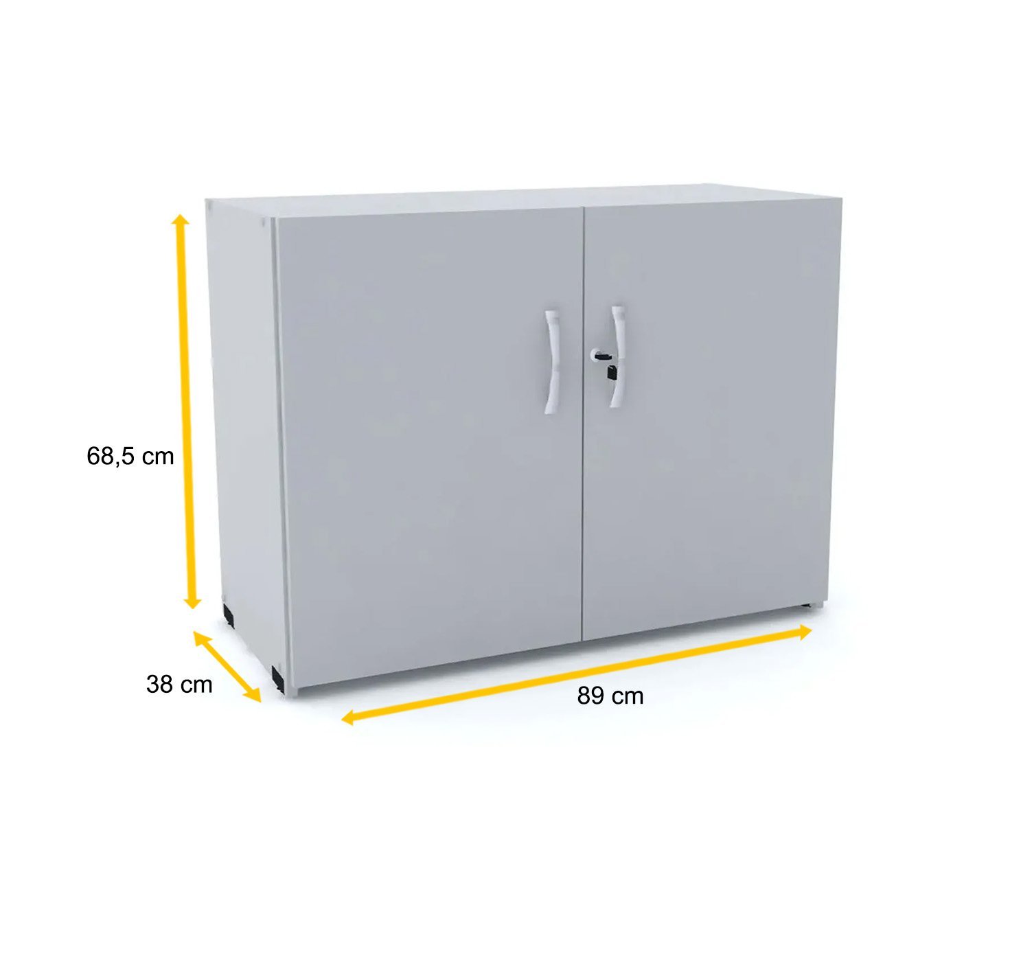 ARMÁRIO BAIXO 2 PORTAS PANDIN MAXXI - CINZA MX32 | MadeiraMadeira