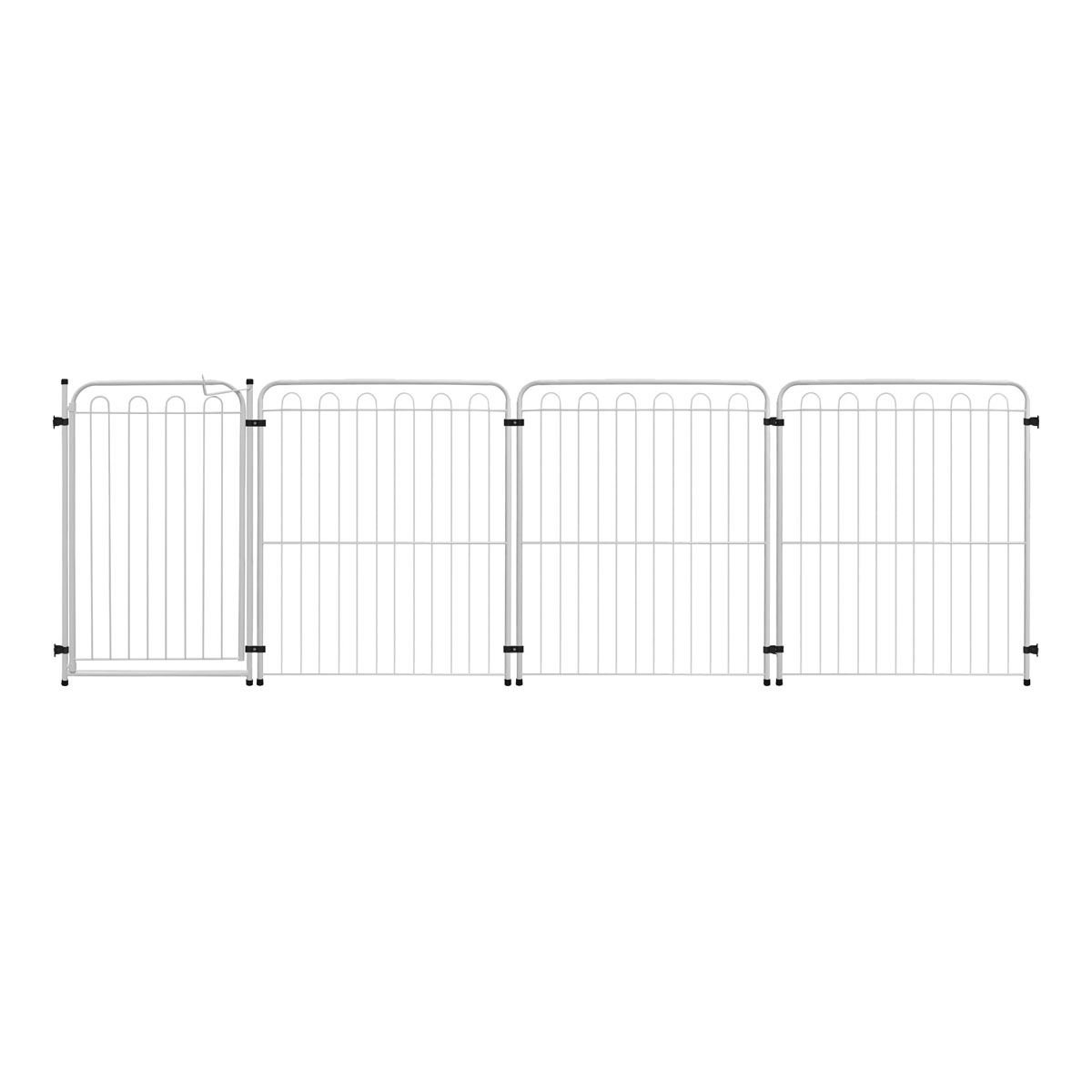 Cercado Grade C/ Portão Pet 3 Módulos Alto 82cm Isolamento Açomix 3 ...