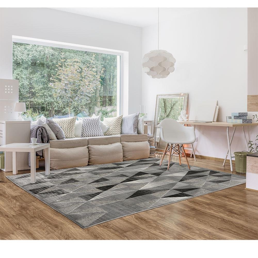 Tapete Para Sala Alice Triangulos 2,00x2,85 São Carlos | MadeiraMadeira