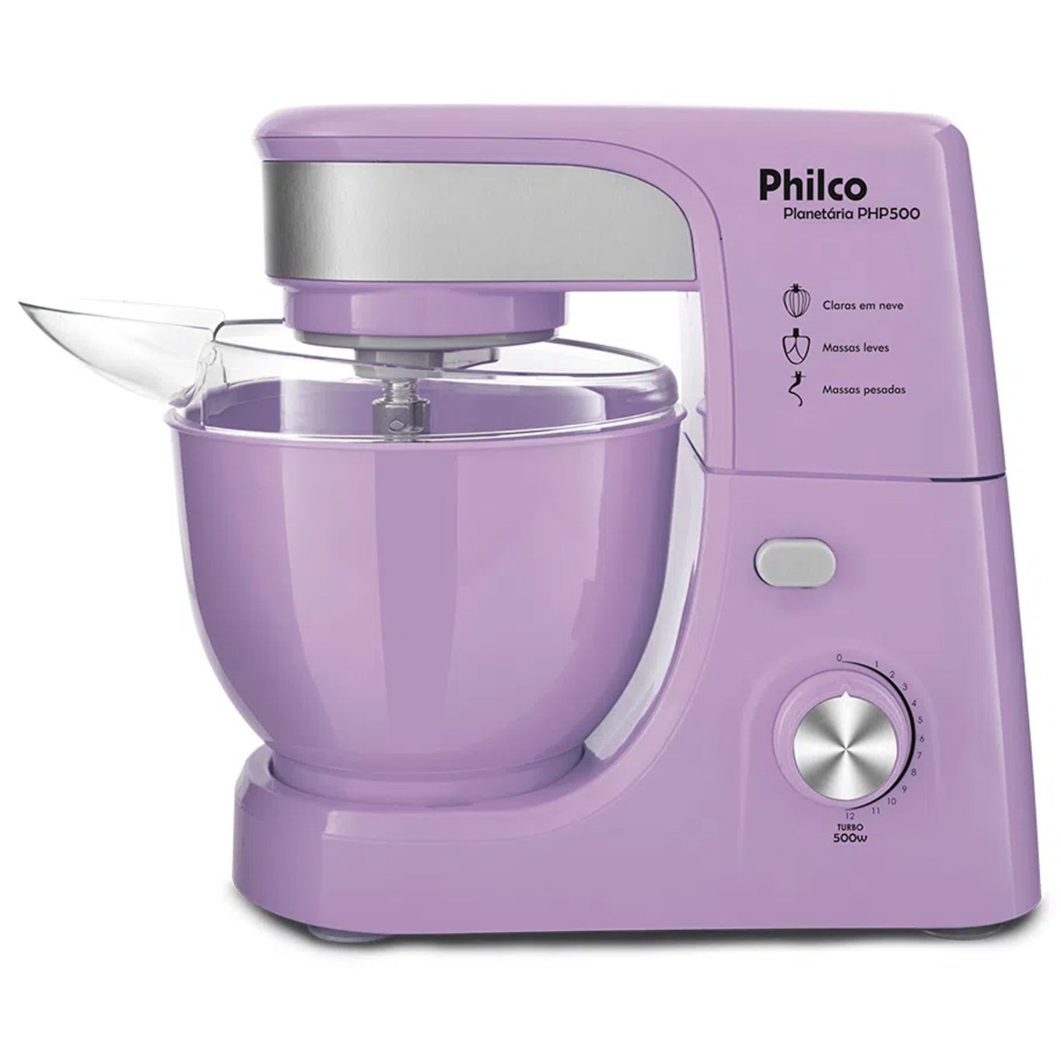 Batedeira Planetária C/ Pedestal Philco Turbo Php500 220 v - Lilás | MadeiraMadeira