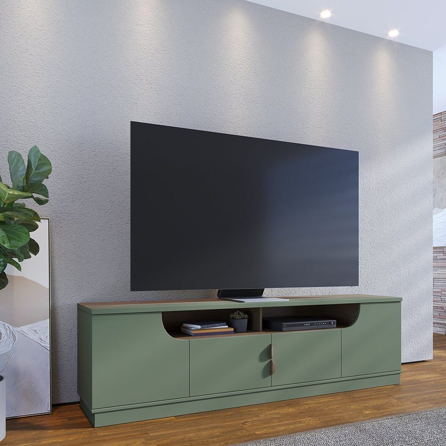 Rack para TV até 75 Polegadas 200cm Santorini | MadeiraMadeira