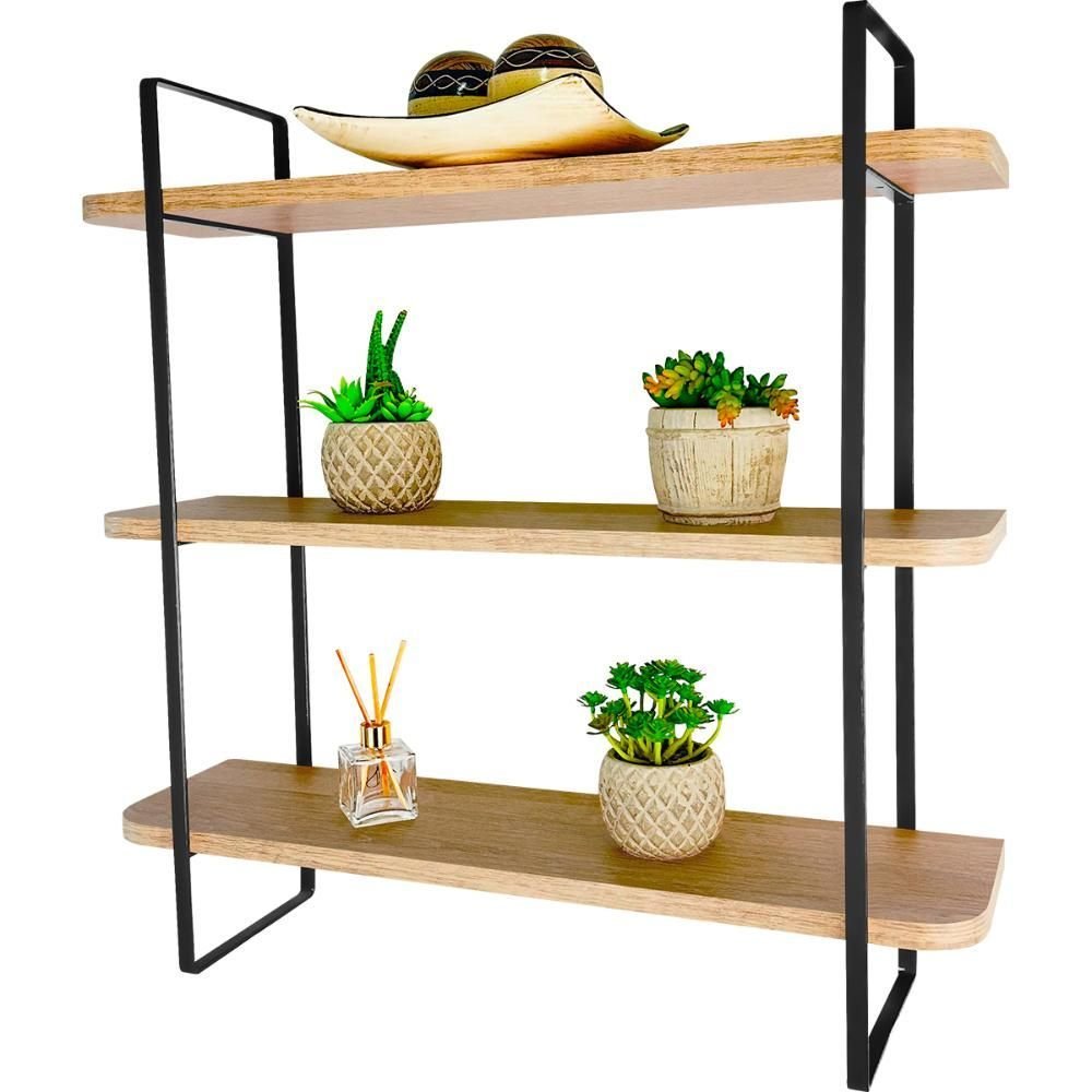 Prateleira Nicho de Parede Tripla Hone Slim Modelo Industrial Decoração ...