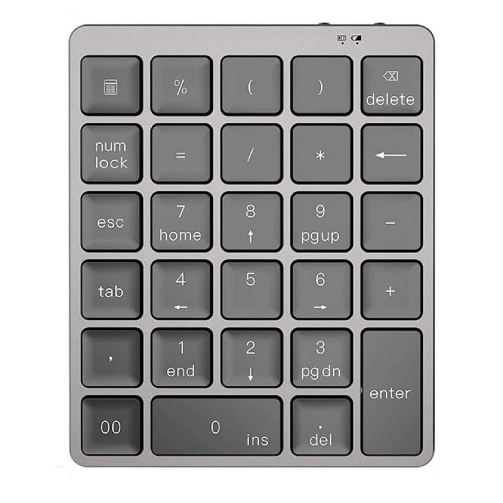 Teclado Numérico Externo Sem Fio Bluetooth 28 Teclas Portátil ...