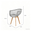 Kit com 4 Cadeiras Web Wood Cinza Brazão – Design Moderno e Sofisticado ...