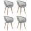 Kit com 4 Cadeiras Web Wood Cinza Brazão – Design Moderno e Sofisticado ...
