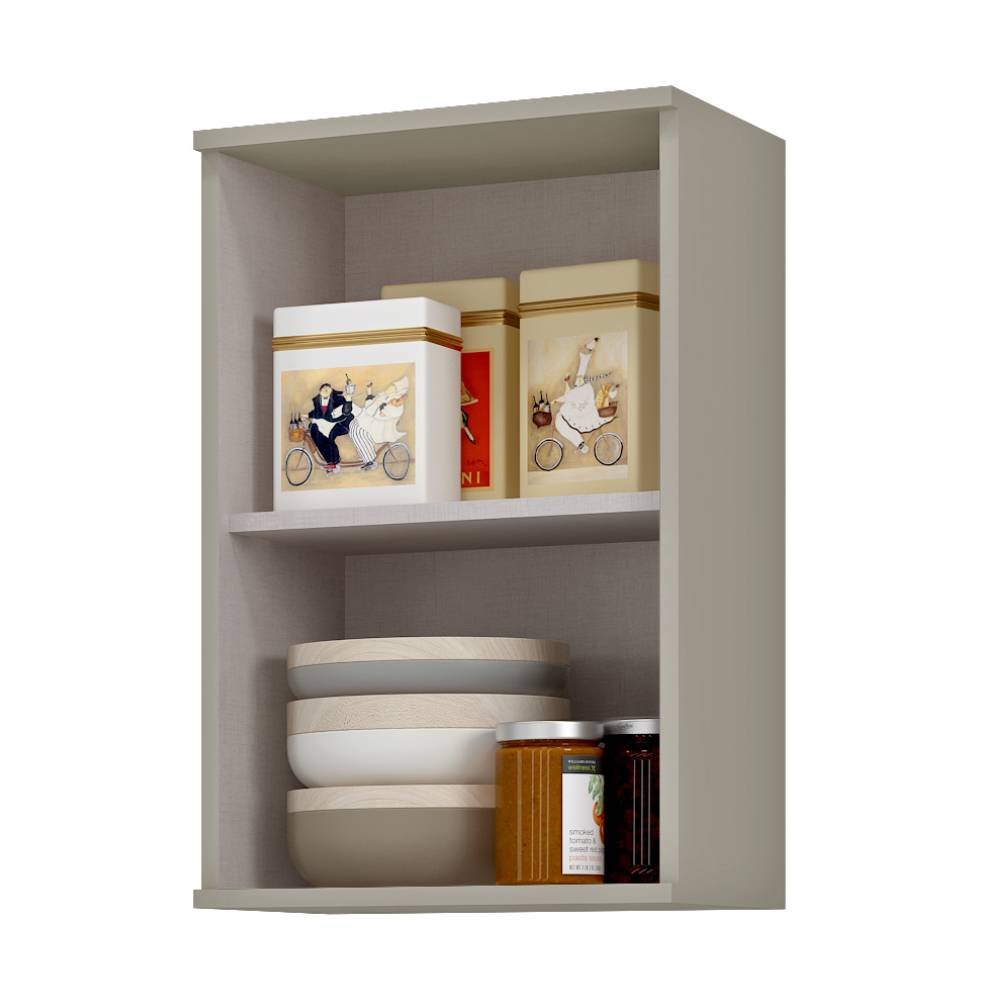 Armário Aéreo para Cozinha com Porta 40cm Verace Taupé/Off White - MX ...