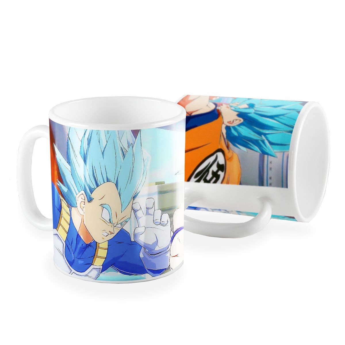 Caneca Dragon Ball Anime Geek Goku E Veggeta Lutando | MadeiraMadeira