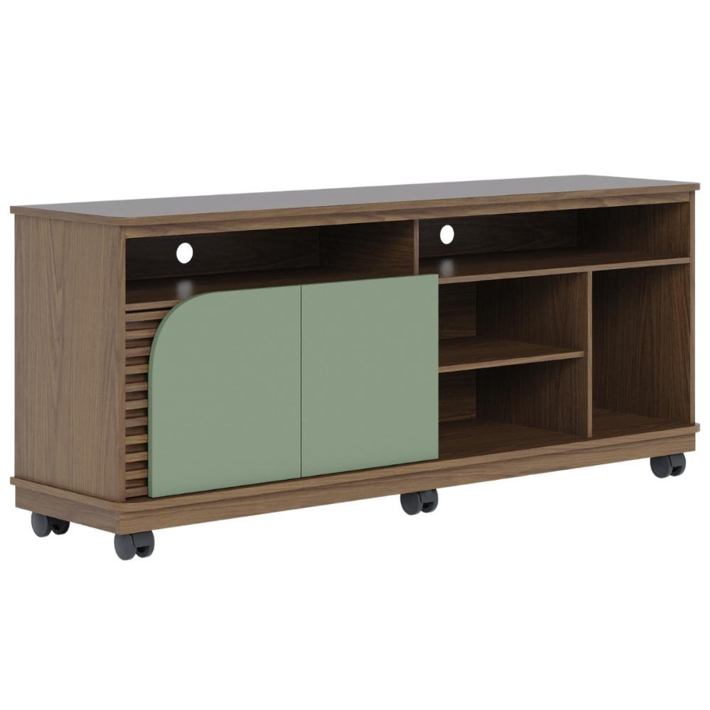 Rack para Tv 65 Polegadas Veneza Amendoa Hortelã | MadeiraMadeira