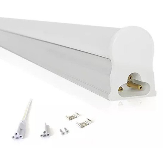 Luminaria T5 Led 20w 120cm Calha Sobrepor Branco Frio Bivolt ...