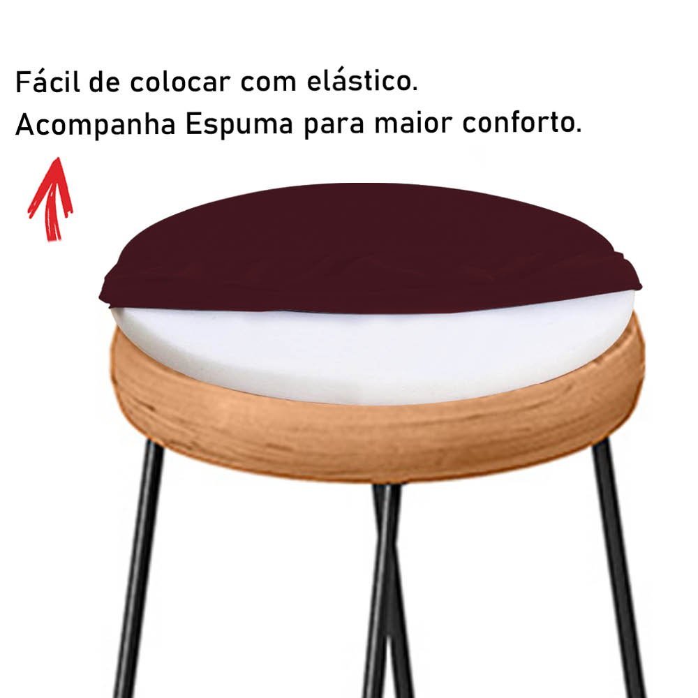 Kit Mesa Bistrô Alta Lena com 03 Banqueta Bar Cozinha Jardim Madeira ...