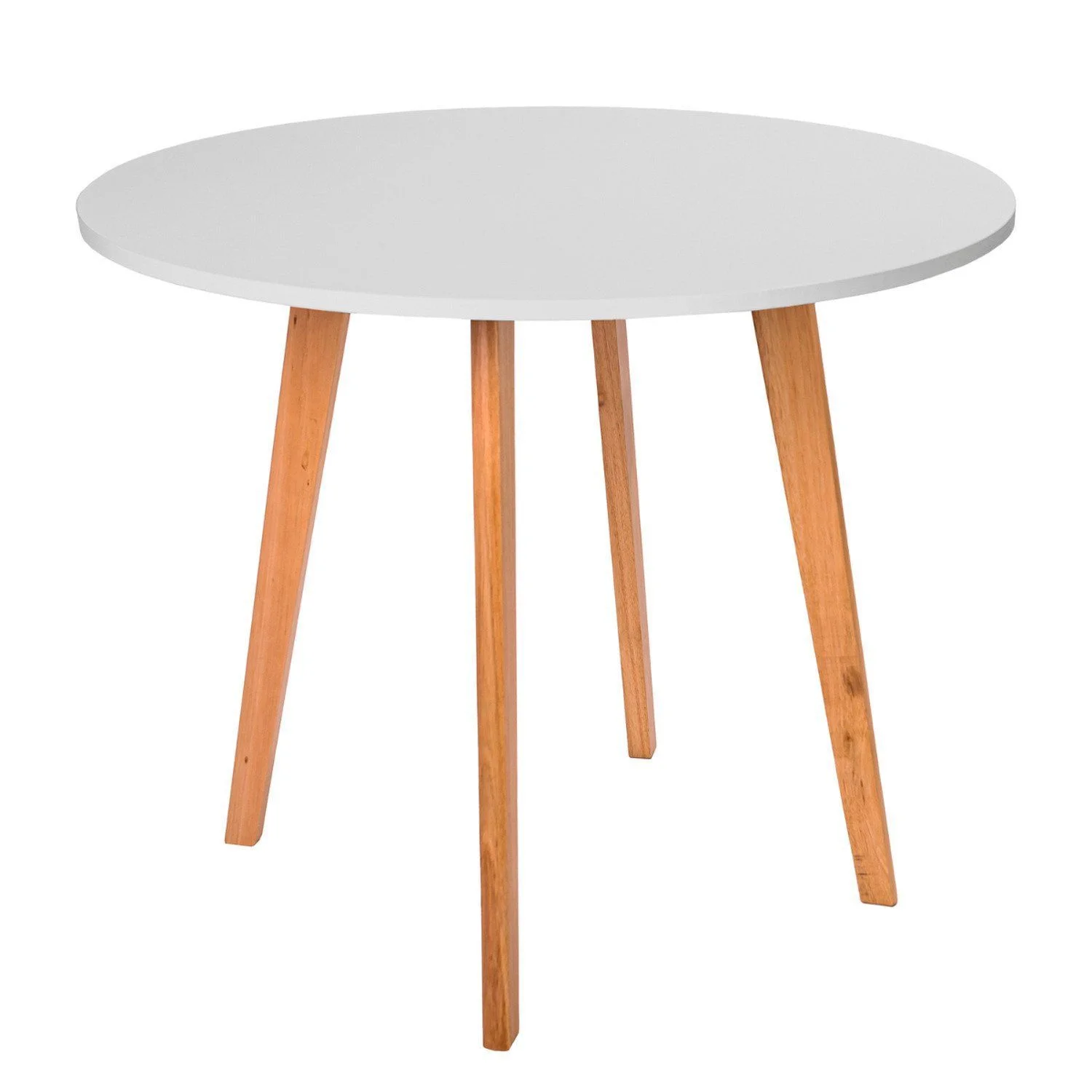 Mesa de Jantar Leda 80cm Redonda Resistente Base Metal | MadeiraMadeira