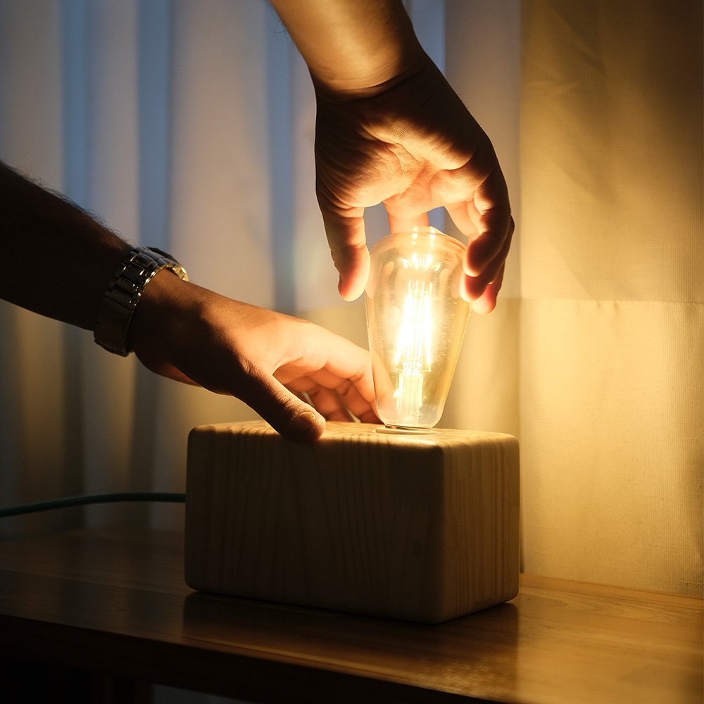 Luminária de Maderia Maciça Retangular - Tatek | MadeiraMadeira