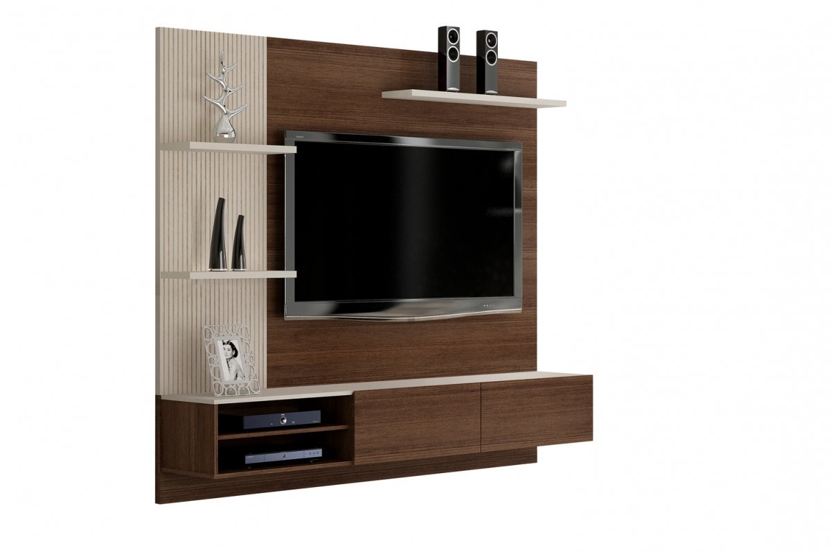 Home Suspenso Montana TV 60 Polegadas Valdemoveis Off White/Cinamomo ...