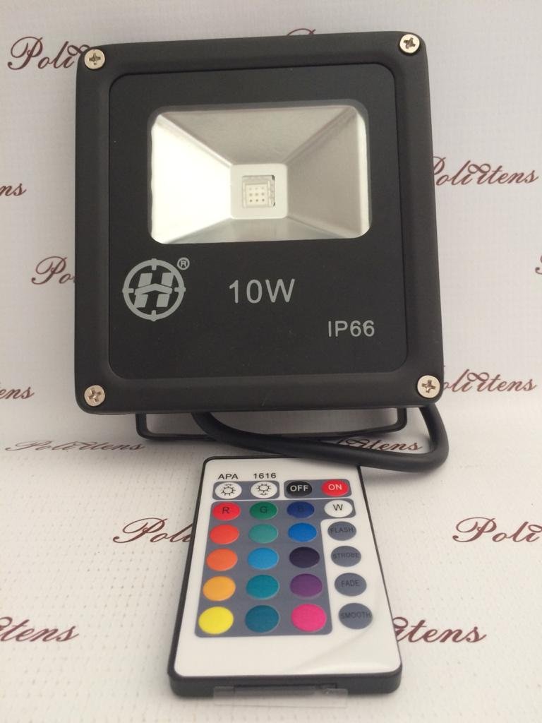 KIT 4 REFLETOR LED 10W HOLOFOTE COLORIDO BIVOLT PROVA DÁGUA | MadeiraMadeira