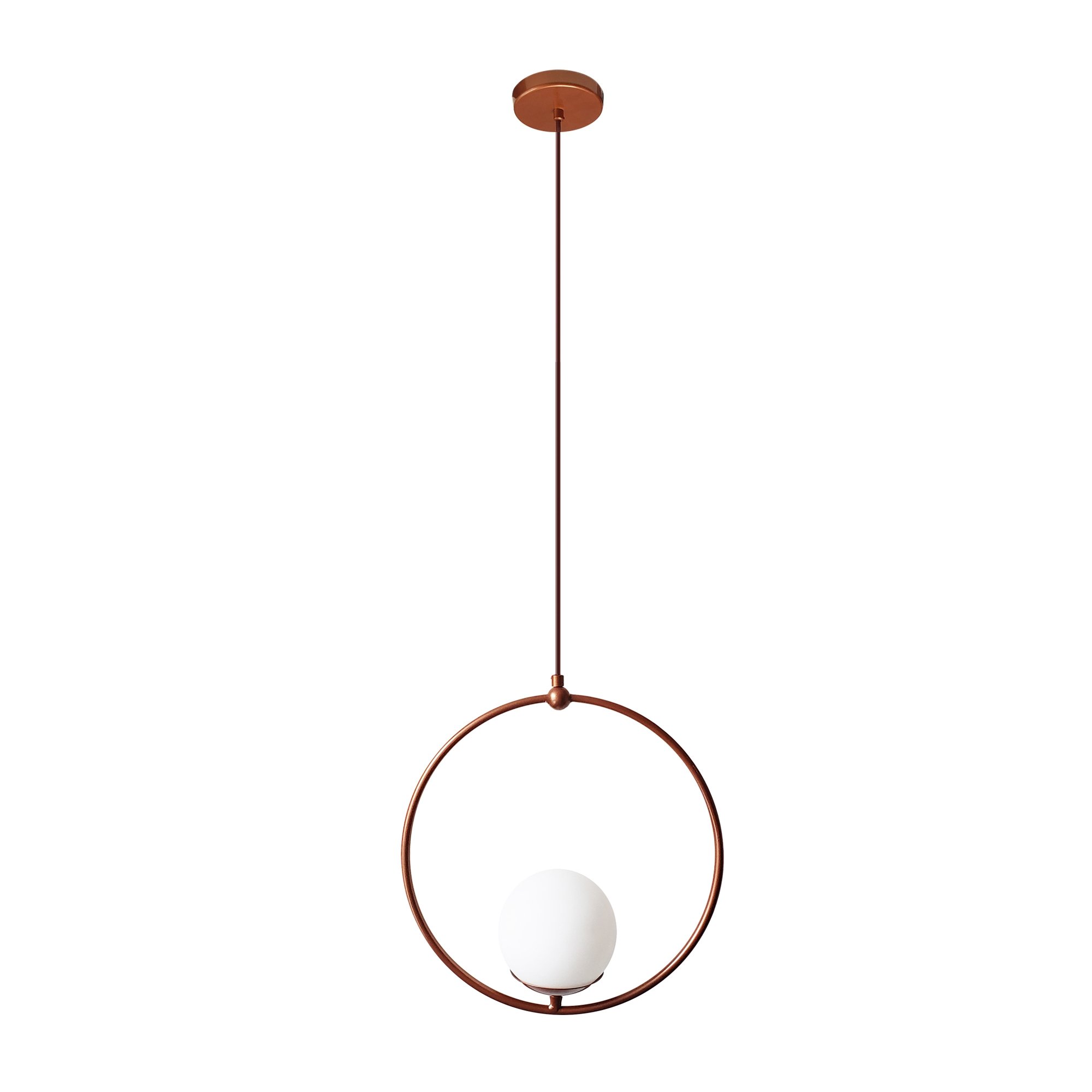 PENDENTE DROP CIRCULO COBRE C/ CABO DE 2 MT Enerlux | MadeiraMadeira