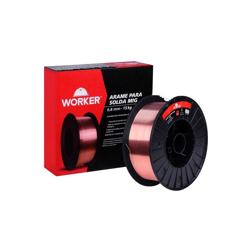 Arame Mig 0 8mm Para Solda Com Gás Rolo Com 15Kg 709158 Worker | MadeiraMadeira