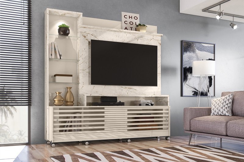 Painel Frizz Prime para TV de até 55 polegadas (COM RODÍZIOS ...