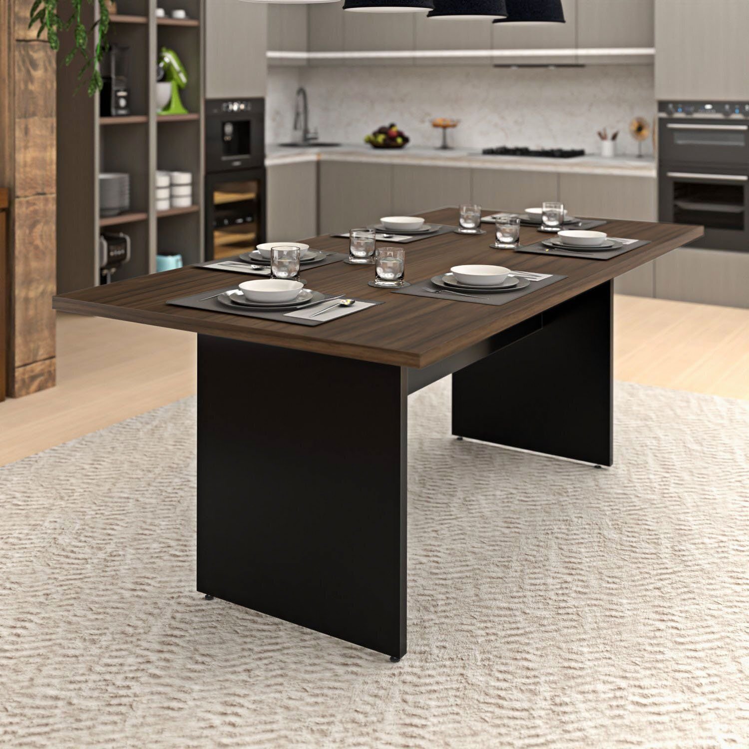 Mesa de Jantar 6 Lugares Cozinha 200x100cm Mdp | MadeiraMadeira
