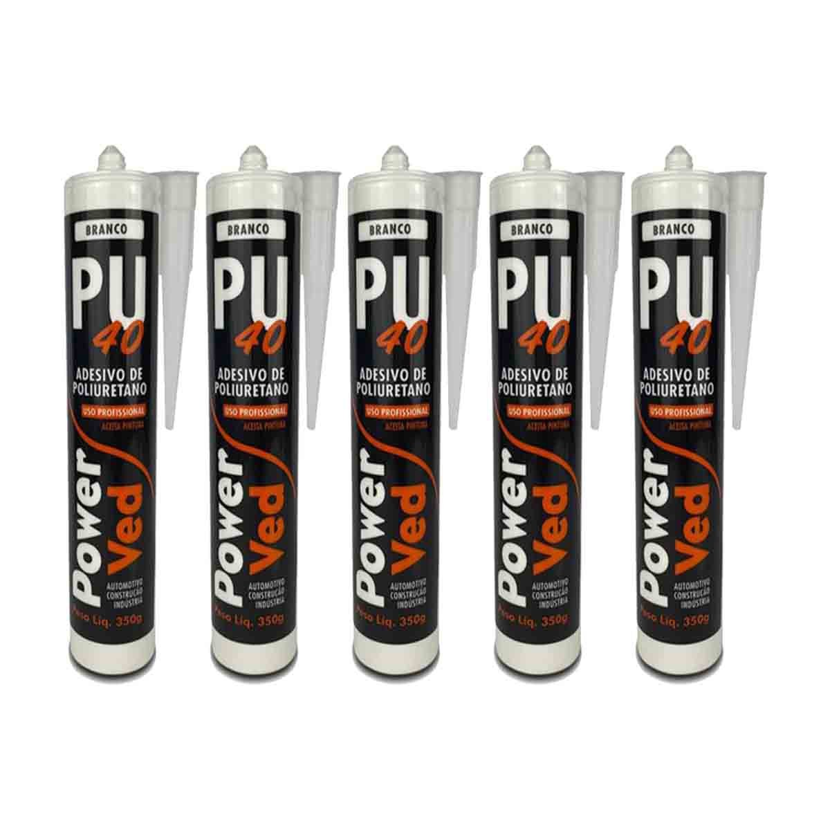 5 Adesivo PU40 Branco Power Ved Vedação Fixação Poliuretano ...