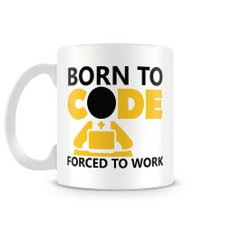 Caneca Born To Code | MadeiraMadeira