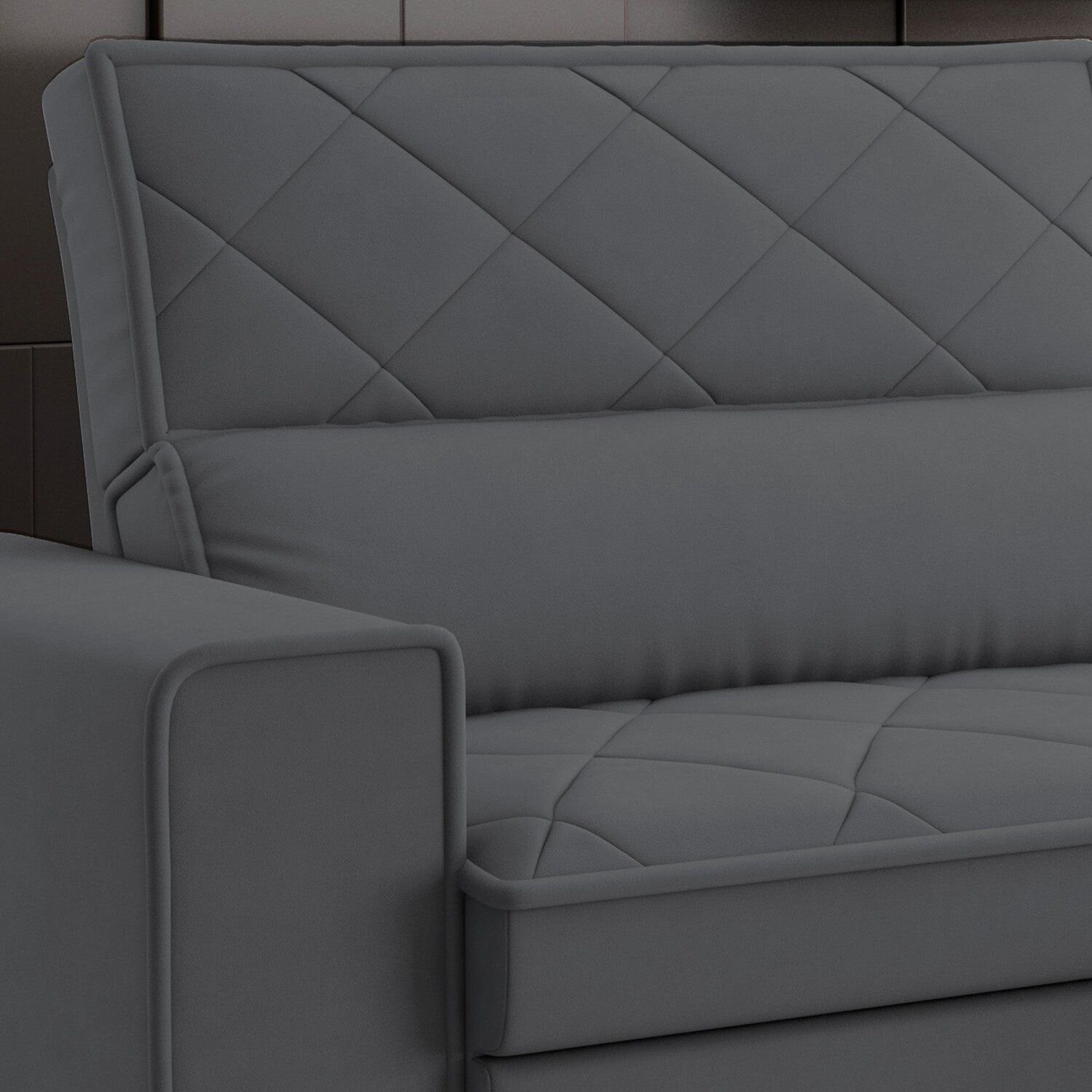 Estofado Retratil e Reclinável 3 Lugares 207cm Viena | MadeiraMadeira