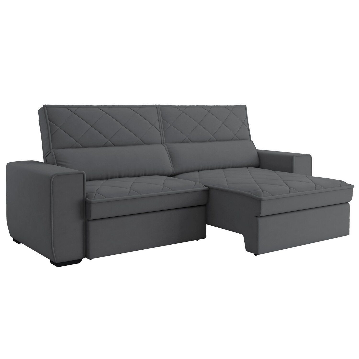 Estofado Retratil e Reclinável 3 Lugares 207cm Viena | MadeiraMadeira