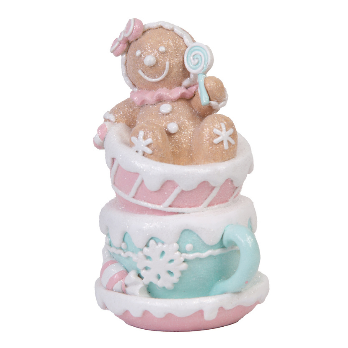 Gingerbread Xícaras Rosa e Azul Candy Color - 18cm | MadeiraMadeira