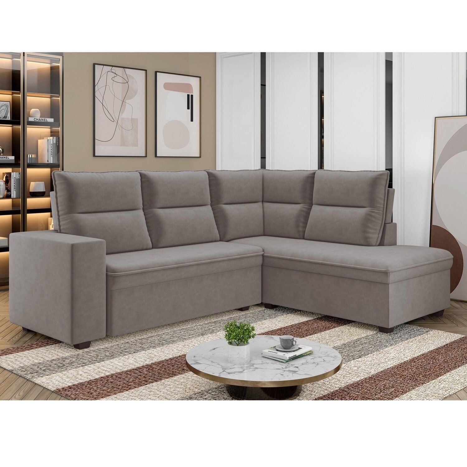 Sofá de Canto Tamanho 220cm X 175cm Arrruba | MadeiraMadeira