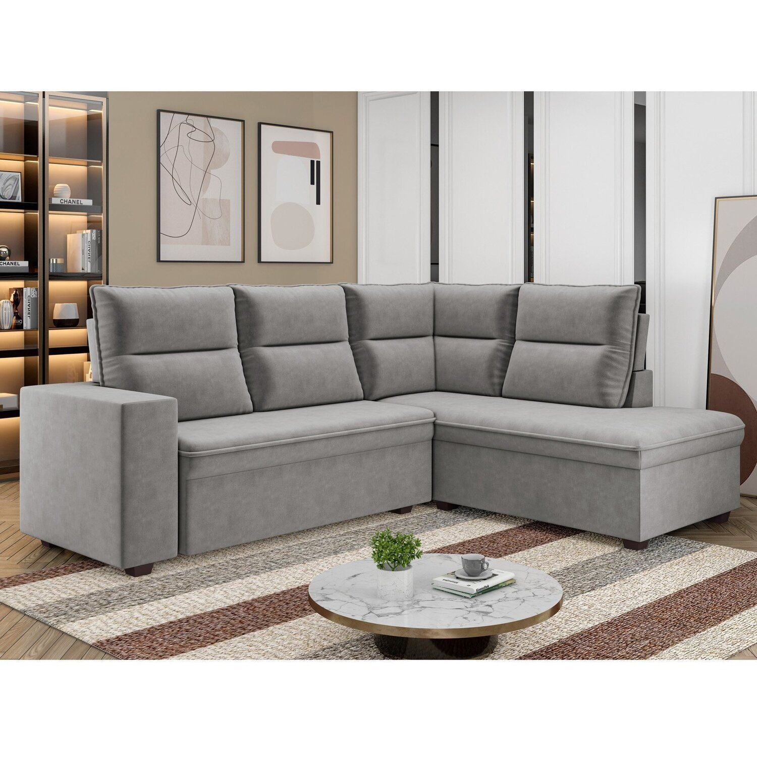 Sofá de Canto Tamanho 220cm X 176cm Arruba | MadeiraMadeira