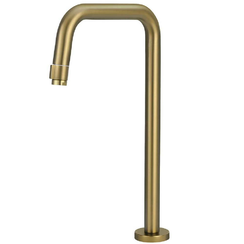 Torneira de Mesa Alta Redonda Modelo U Golden 23mm 1/4 de Volta para ...