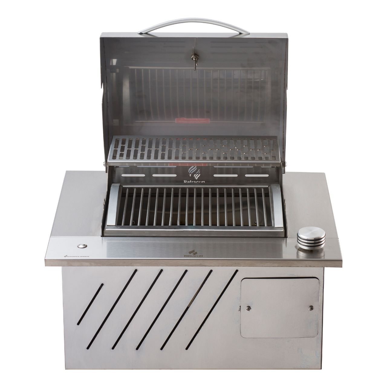 Mini Steak Churrasqueira Gás De Embutir Em Inox 304 com Tampa Abafador ...