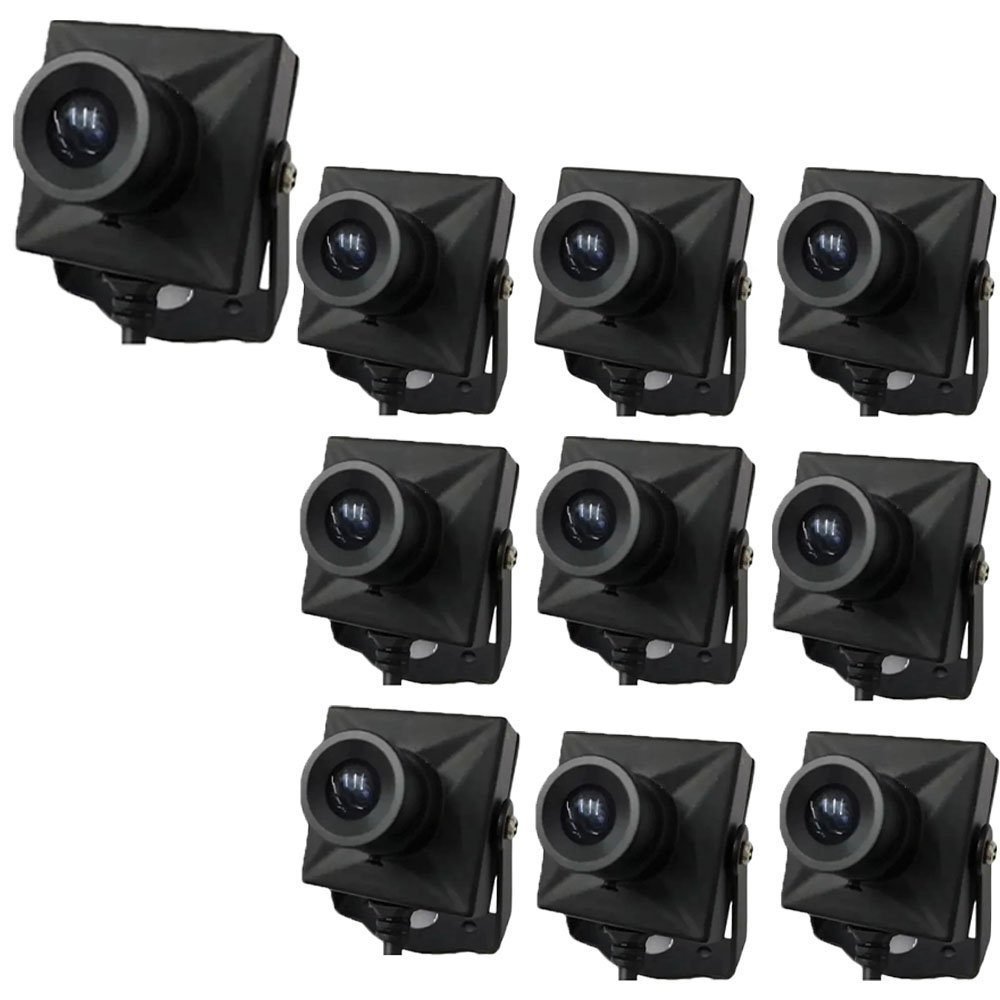 Mini Camera Monitoramento Kit 10 Uni Discreta Filmagem Preto e Branco ...
