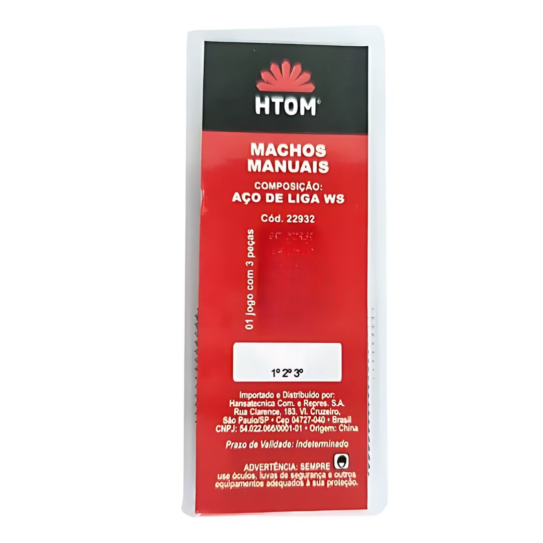 Jogo de Macho Manual Hss Unc - N° 8 (5/32) X 32din 351 3 Peças - Htom ...