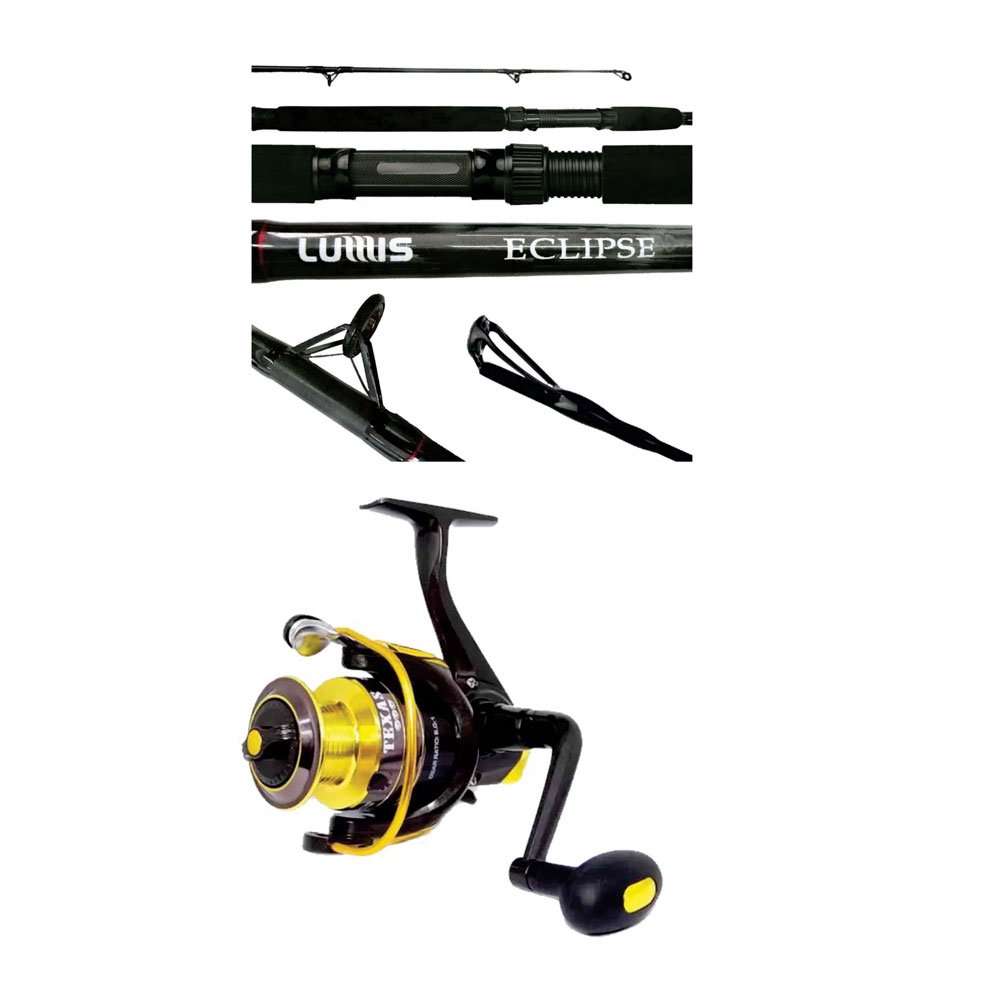 Vara de Pesca Lumis Eclipse 2,40m 50lb C/ Molinete Texas 5000 ...