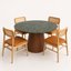 Mesa de Jantar Cone Redondo 160 cm Tampo Mármore Verde Guatemala Base ...