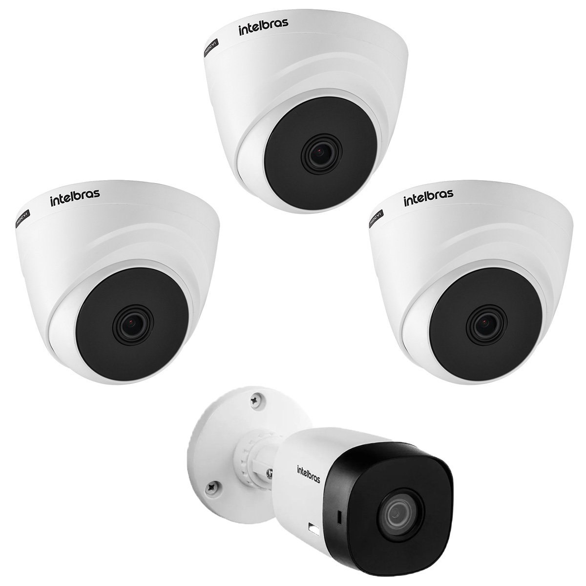 Kit 1 Câm VHD 1220 B e 3 Câm 1220 D 1080p 20m App Intelbras ...