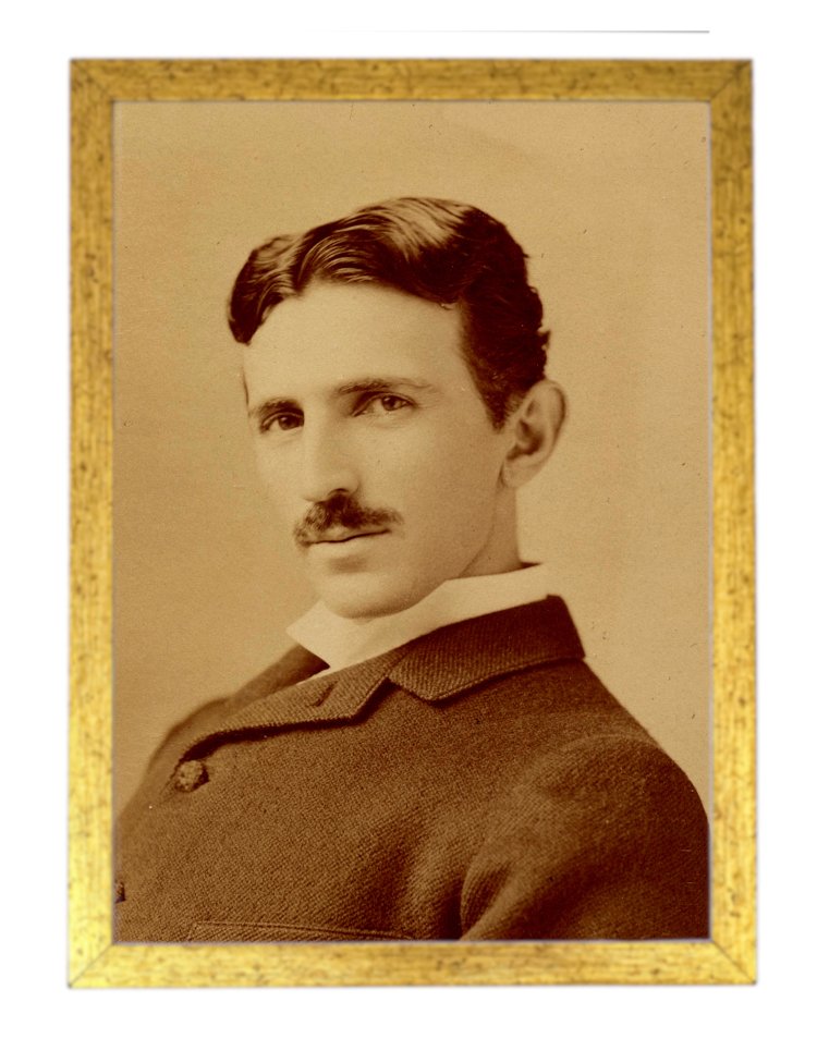 Quadro poster com moldura fisico nicolas tesla drd7757 | MadeiraMadeira