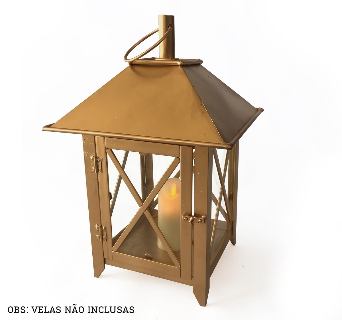 Lanterna Artesanal Iluminação Bom Preço Direto da Fábrica - Dourado ...